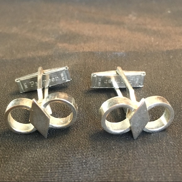 Vintage | Accessories | Silver Tone Pioneer Cufflinks Infinity Symbol ...